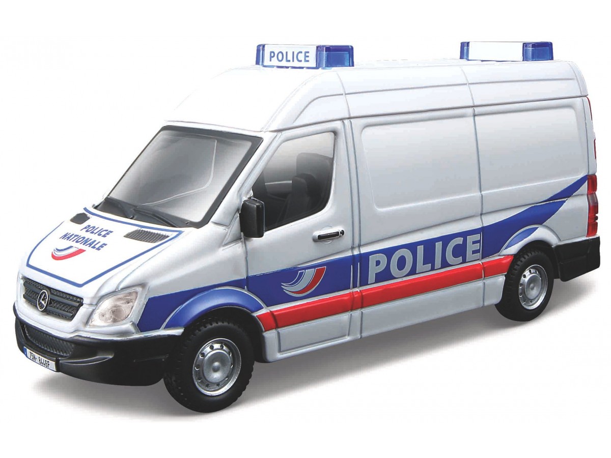 Mercedes Benz Sprinter "police" 1:50 Wit/blauw/rood | Bburago.nl